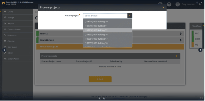 Procore Integration - DLP Manager